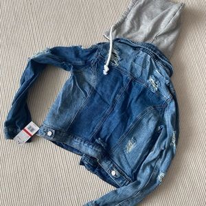 William Rast | Jackets & Coats | William Rast Lenna Ripped Hooded Denim ...